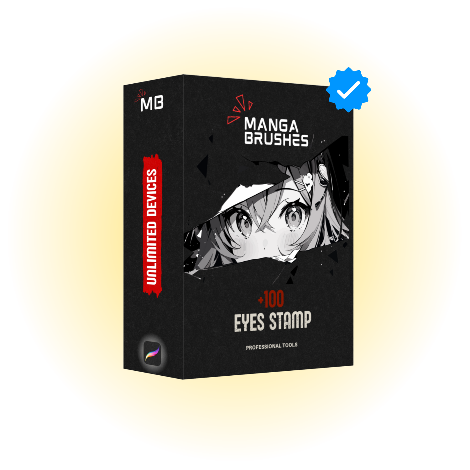Pro Manga Kit for Procreate – Digital Manga Kit Eyes Stamp | MangaBrushes