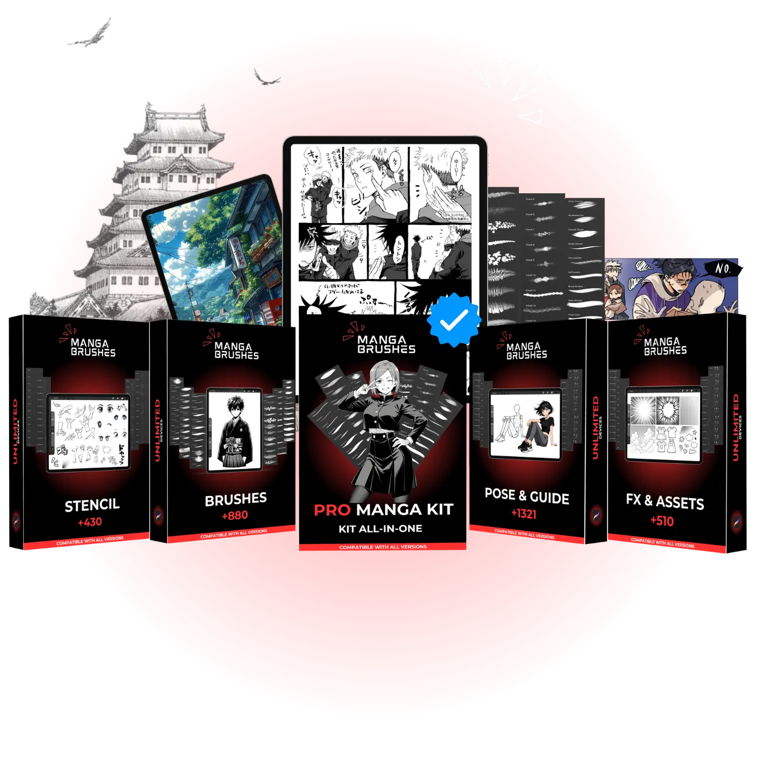 Pro Manga Kit for Procreate – Digital Manga Set | MangaBrushes